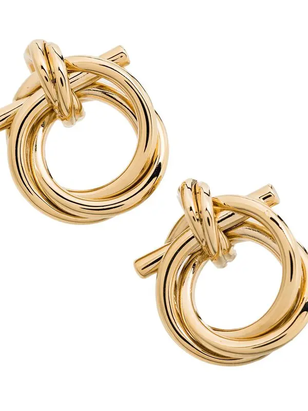 FERRAGAMO Gancini Knot Earrings - Gold