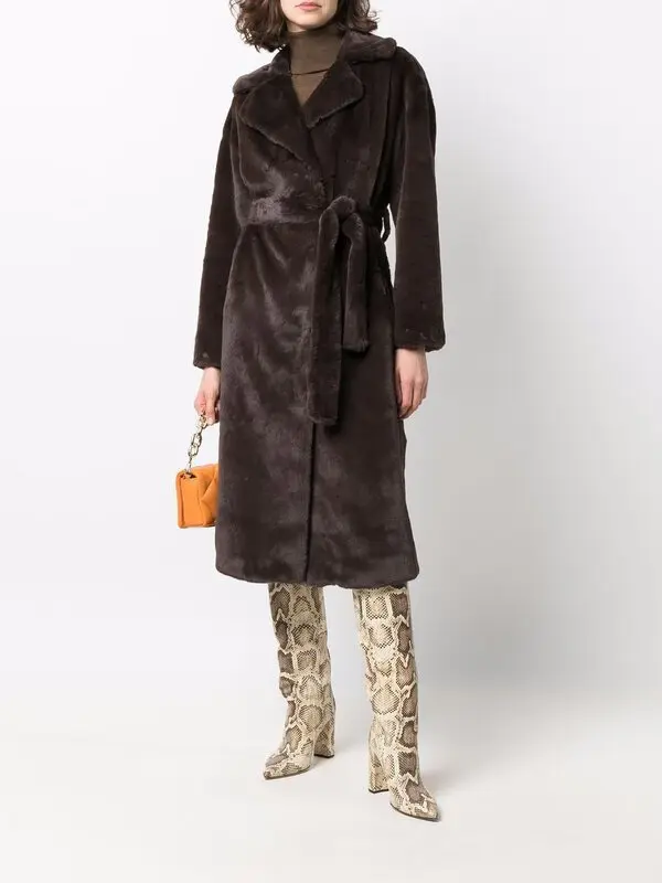 Herno Belted Faux Fur Coat