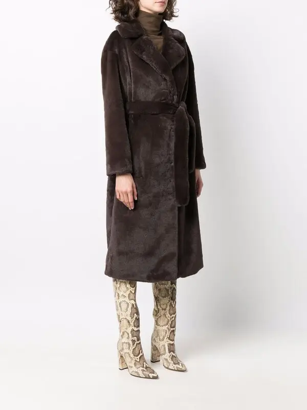 Herno Belted Faux Fur Coat