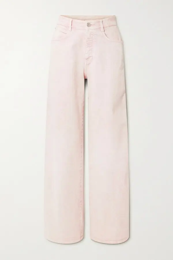 Stella McCartney Canvas-trimmed Wide-leg Jeans - Orange