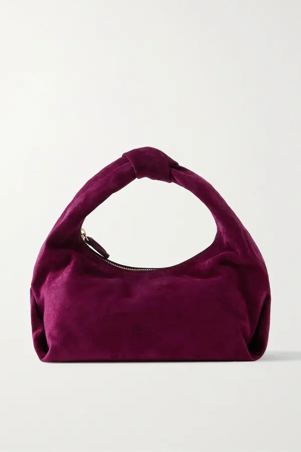 Khaite Beatrice Small Knotted Suede Tote