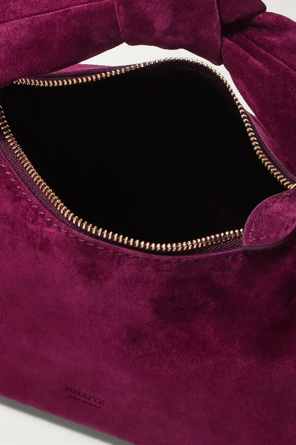 Khaite Beatrice Small Knotted Suede Tote