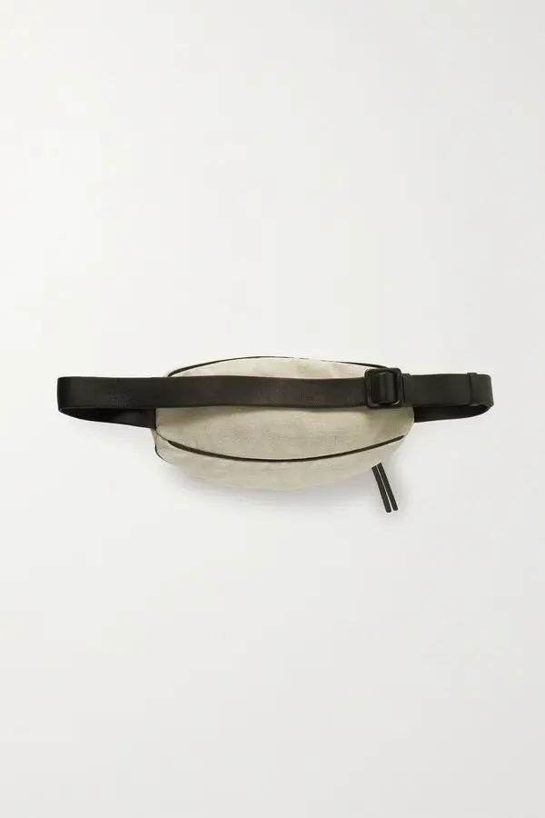 Jil Sander Moon Small Leather-Trimmed Cotton-Canvas Belt Bag  display picture 3