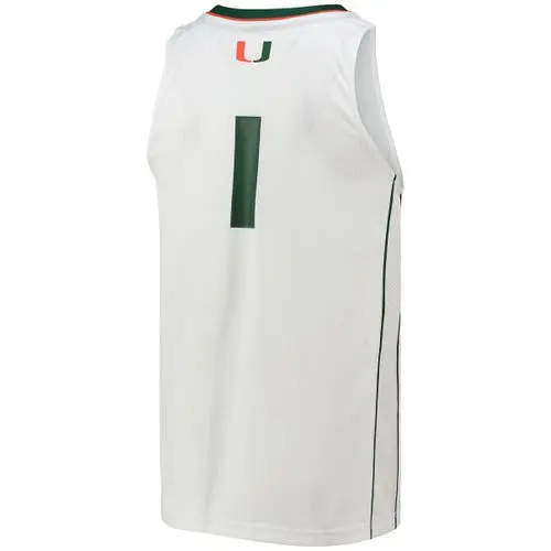 Adidas Miami Hurricanes Team Swingman Basketball Jersey
