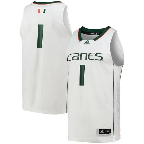 Adidas Miami Hurricanes Team Swingman Basketball Jersey