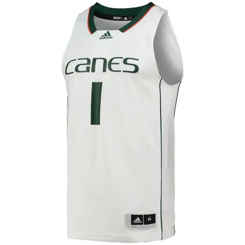 Adidas Miami Hurricanes Team Swingman Basketball Jersey