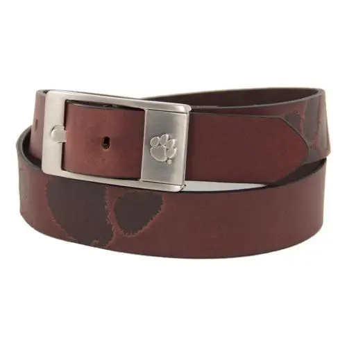 EAGLES WINGS Clemson Tigers Leather Belt - Brown