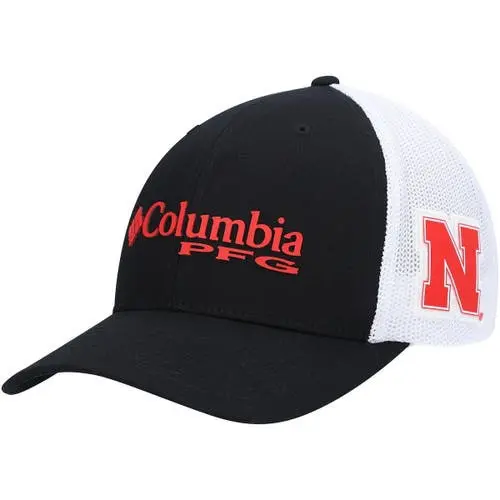 Columbia Nebraska Huskers Pfg Logo Cap - Black