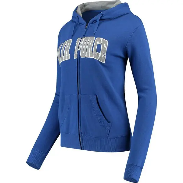COLOSSEUM Stadium Athletic Air Force Falcons Arched Name Full-zip Hoodie - Royal