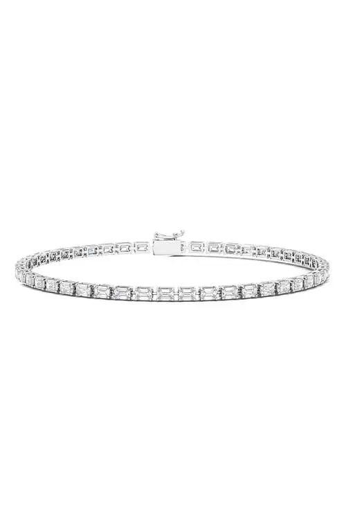 HAUTECARAT Emerald Cut Diamond Tennis Bracelet - 6.69 Ctw White Gold