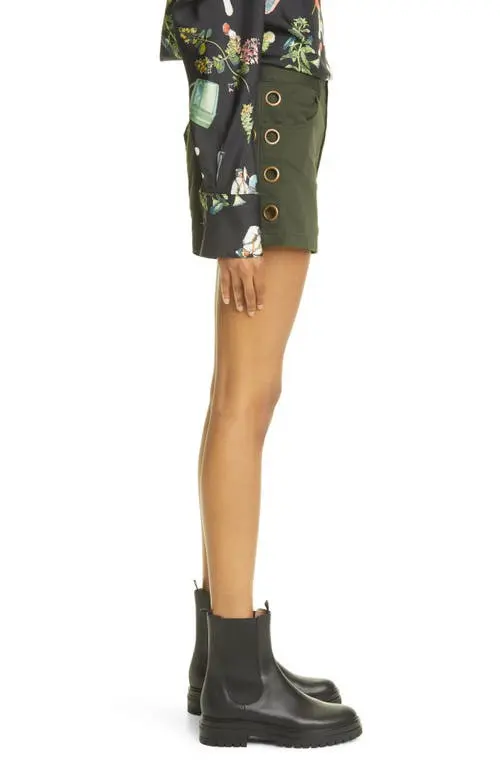 Monse Grommet Brushed Twill Shorts