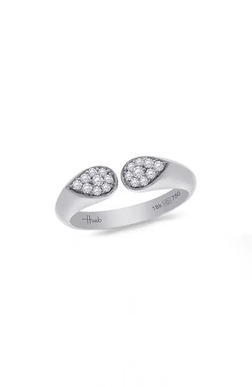 Hueb Bestow Pavé Diamond Open Ring - White Gold