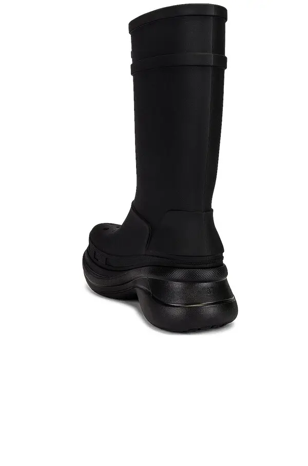 Balenciaga X Crocs Boots Black Editorialist