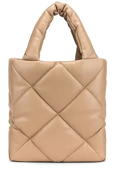 STAND STUDIO Rosanne Faux Leather Diamond Bag In Beige