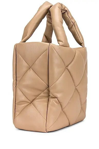 STAND STUDIO Rosanne Faux Leather Diamond Bag In Beige