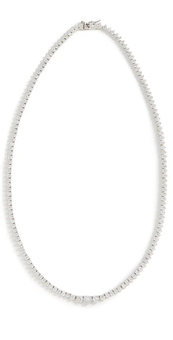 Shashi Tennis Necklace - Silver