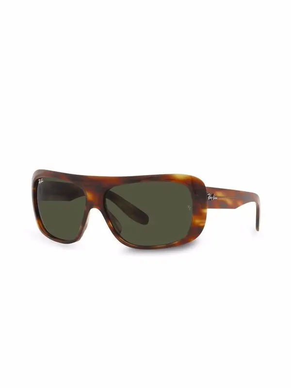 Ray-ban Tortoiseshell Effect Geometric Frame Sunglasses