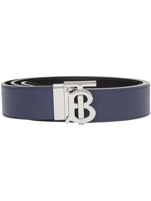 Burberry Reversible Logo-Buckle Belt - Blue | Editorialist display picture 3