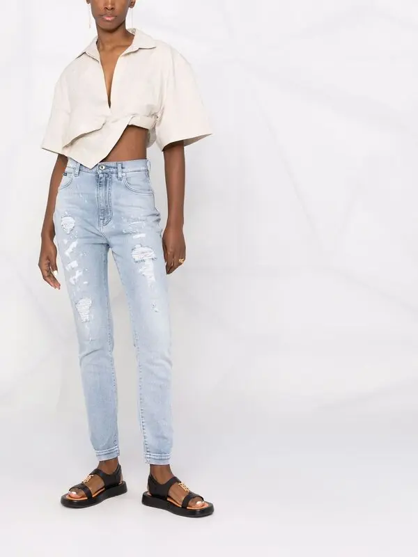 Dolce & Gabbana Grace Distressed Skinny Jeans