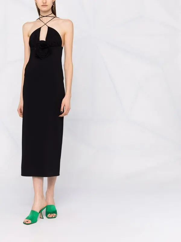 Magda Butrym Cross-Strap Halter Dress - Black | Editorialist