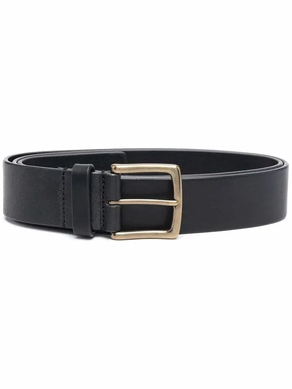 Officine Creative Grained Calf Leather Belt - Black