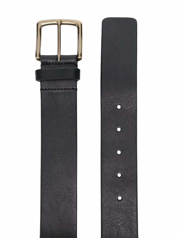 Officine Creative Grained Calf Leather Belt - Black
