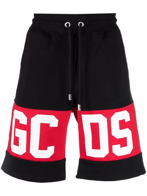 Gcds Logo Print Track Shorts - Black