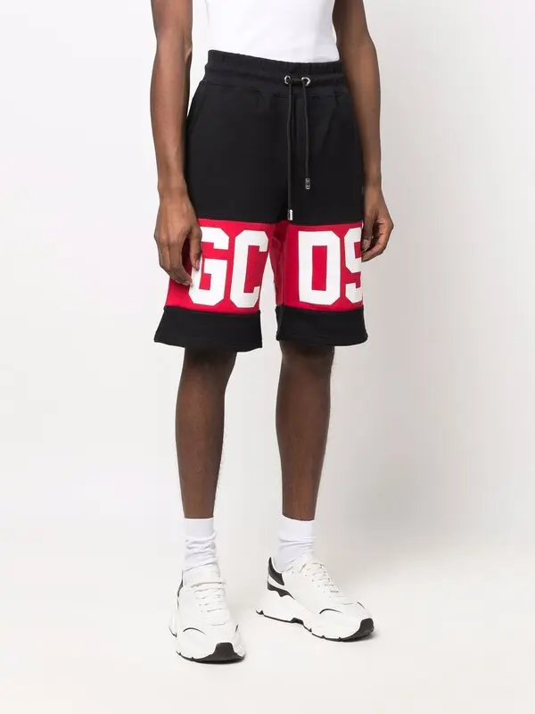 Gcds Logo Print Track Shorts - Black