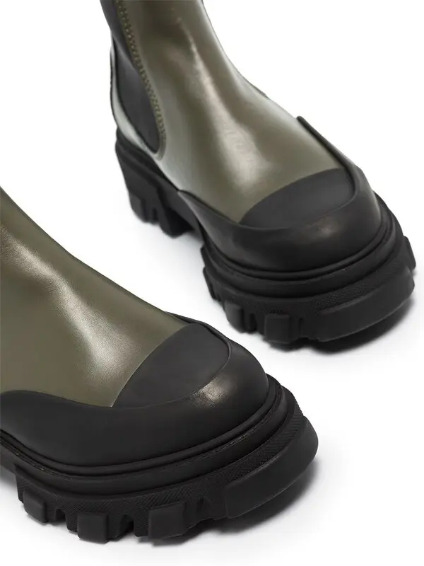 GANNI Chelsea Ankle Boots - Green