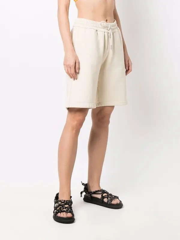 Off-White Diag Logo-print Sweat Shorts - Neutrals
