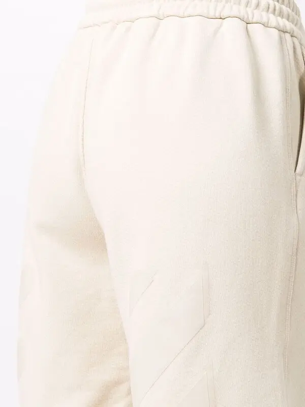 Off-White Diag Logo-print Sweat Shorts - Neutrals