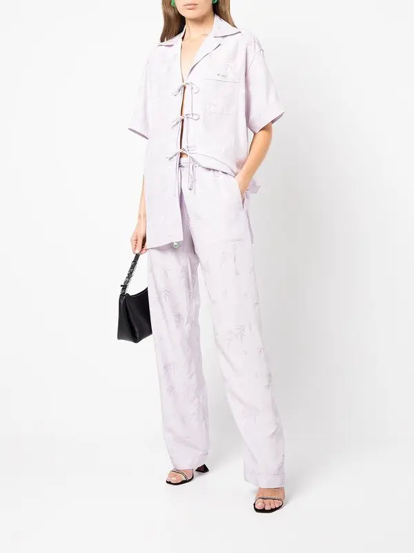 Alexander Wang Jacquard Pajama-style Shirt - Purple