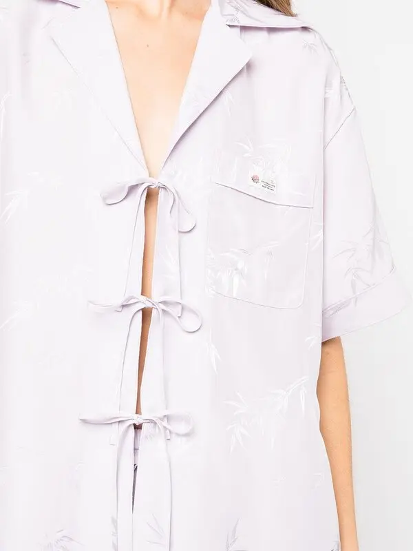 Alexander Wang Jacquard Pajama-style Shirt - Purple