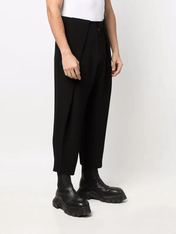 Balmain Side Folded Cropped Trousers