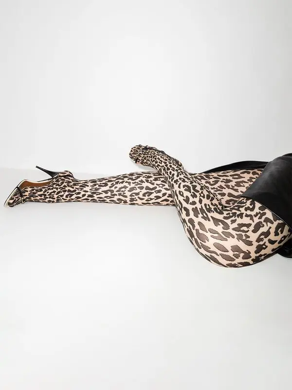 Wolford Leopard-print High-rise Tights