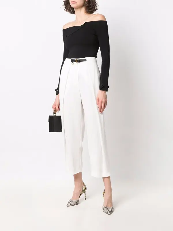 Balmain Pleated High-waisted Trousers