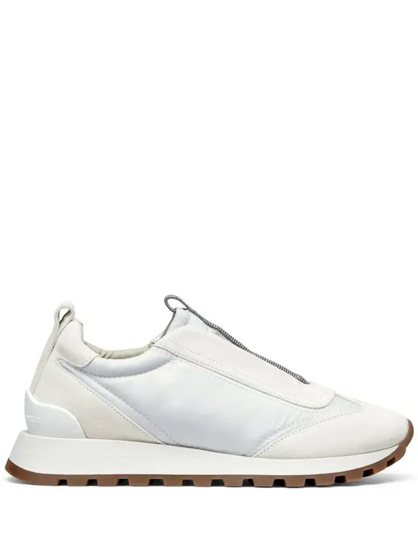 Brunello Cucinelli Monili Embellished Low-top Sneakers - White