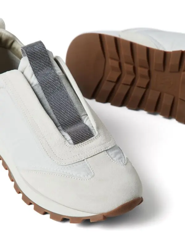 Brunello Cucinelli Monili Embellished Low-top Sneakers - White