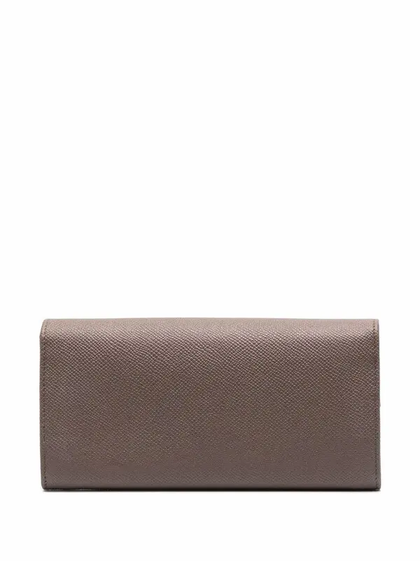 FERRAGAMO Gancini Grained Leather Wallet - Brown