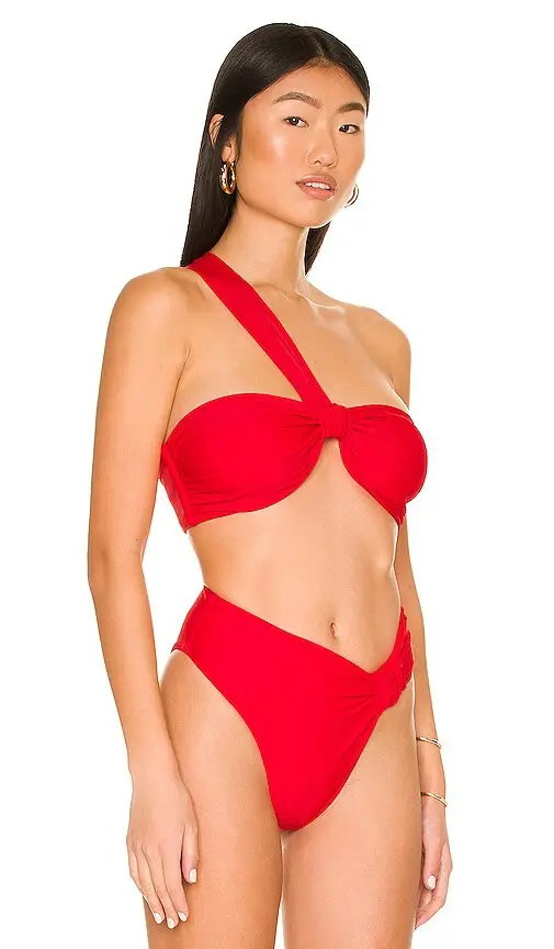LOVEWAVE The Alexi One Shoulder Top - Red
