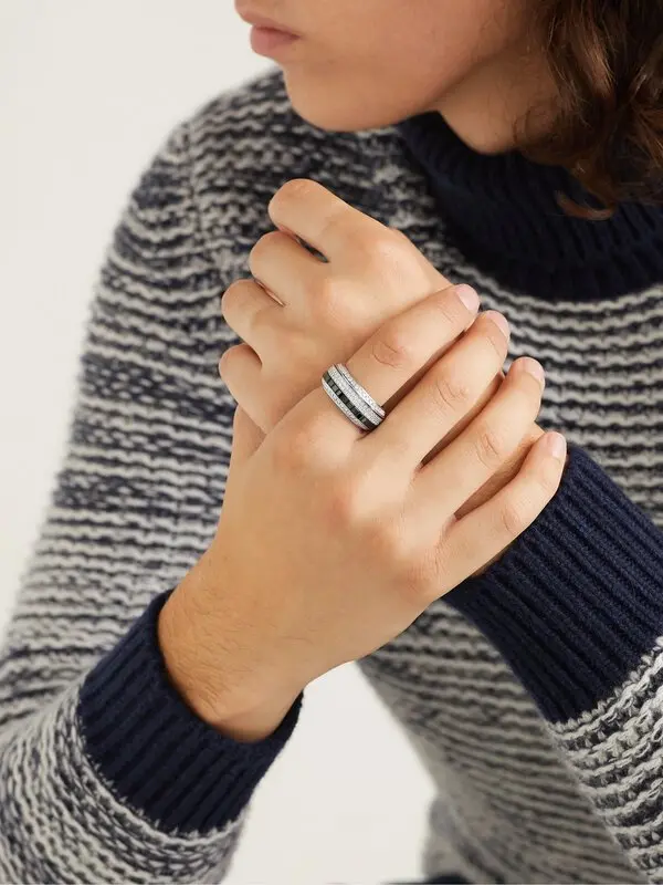 PIAGET Possession 18-karat White Gold, Diamond And Ceramic Ring