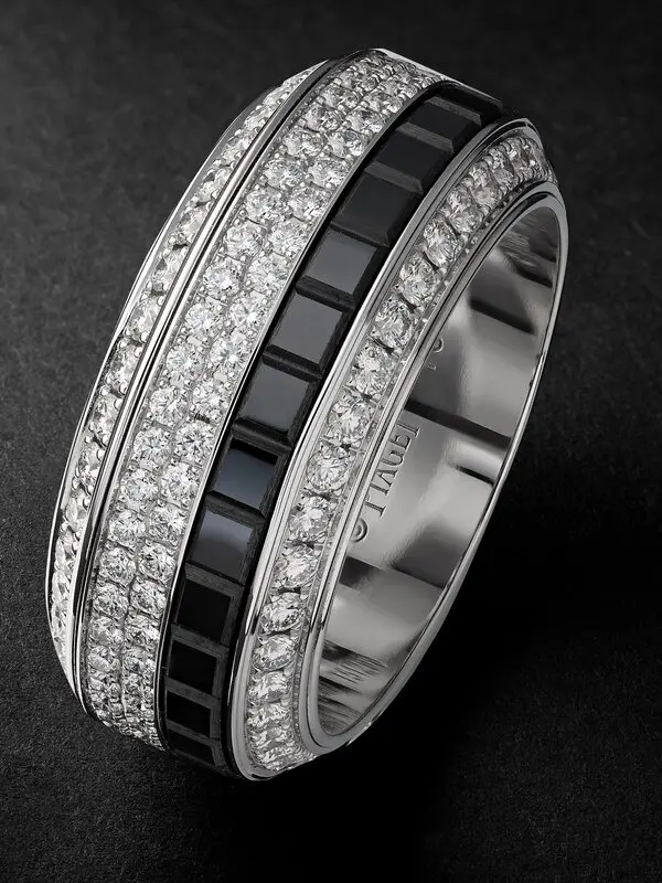 PIAGET Possession 18-karat White Gold, Diamond And Ceramic Ring