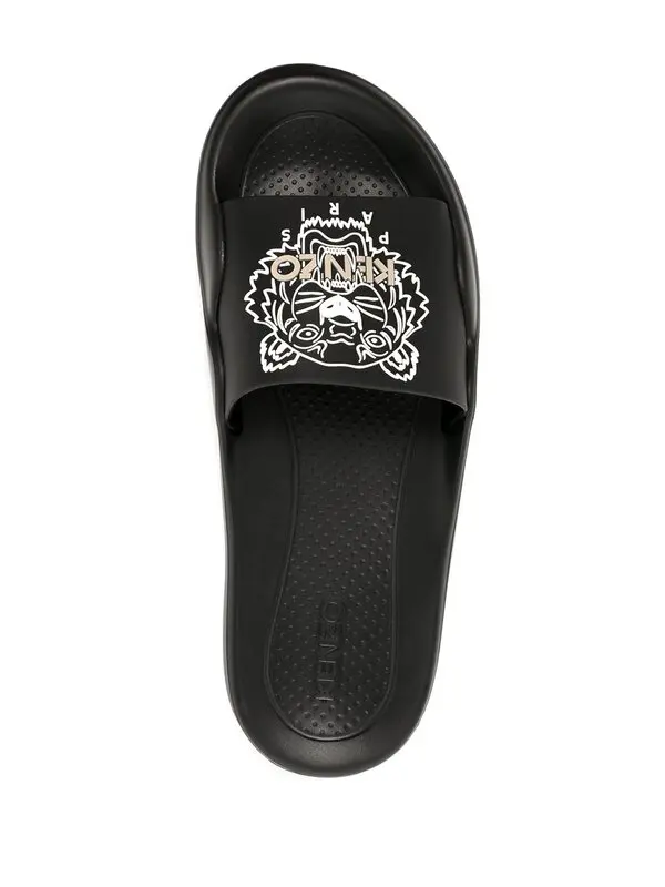 Kenzo Tiger Head-print Slides