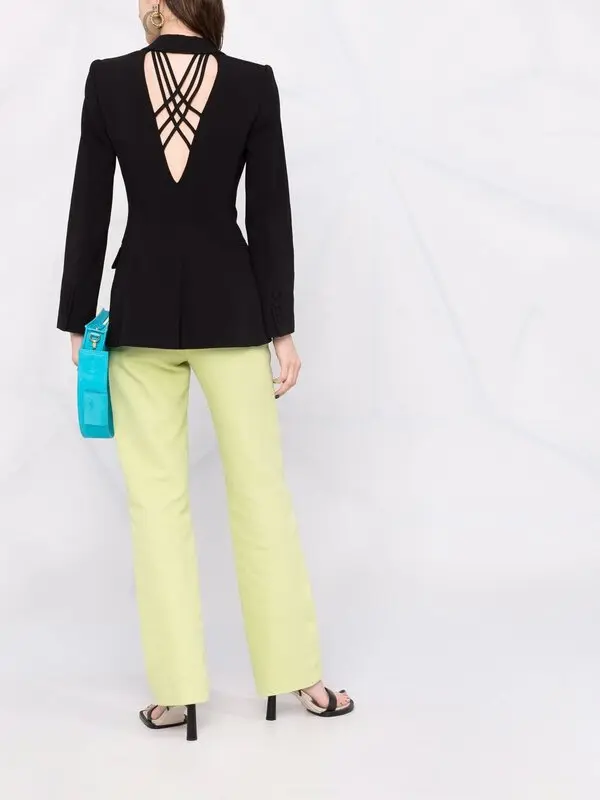 Alberta Ferretti Strappy-back Double-breasted Blazer