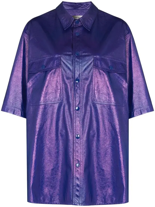 MARANT Gilin Faux-leather Shirt