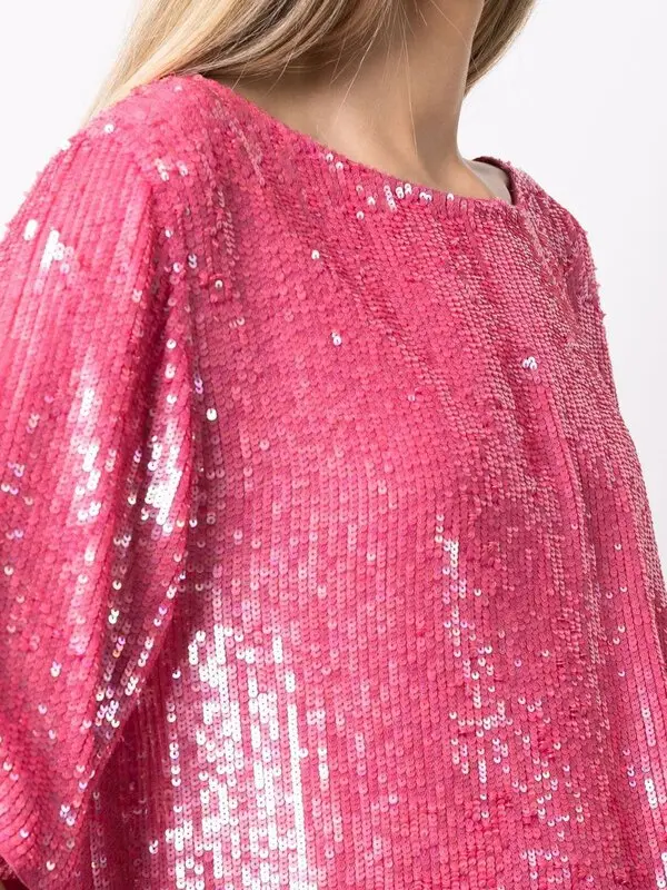 P.a.r.o.s.h Sequined Cropped Blouse