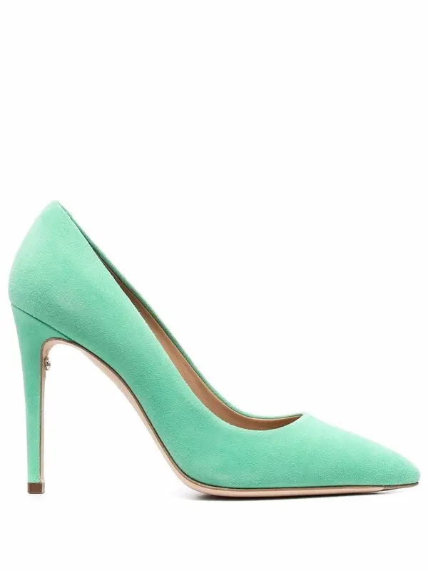 FERRAGAMO Ilary X5 105mm Suede Pumps - Green