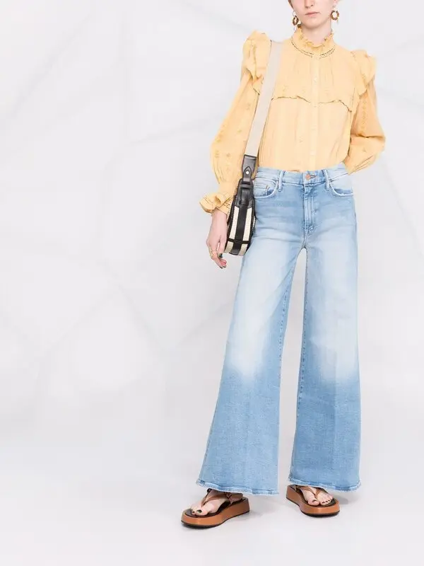 MOTHER Roller Wide-leg Jeans - Blue