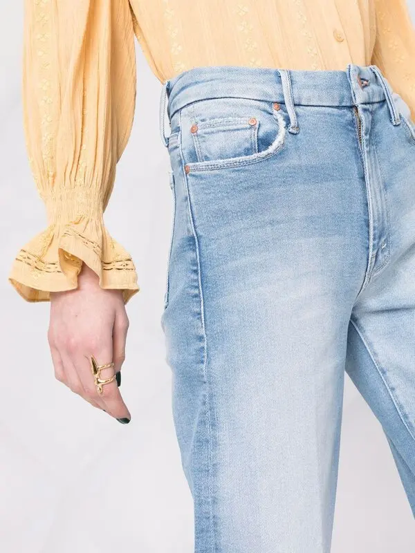 MOTHER Roller Wide-leg Jeans - Blue