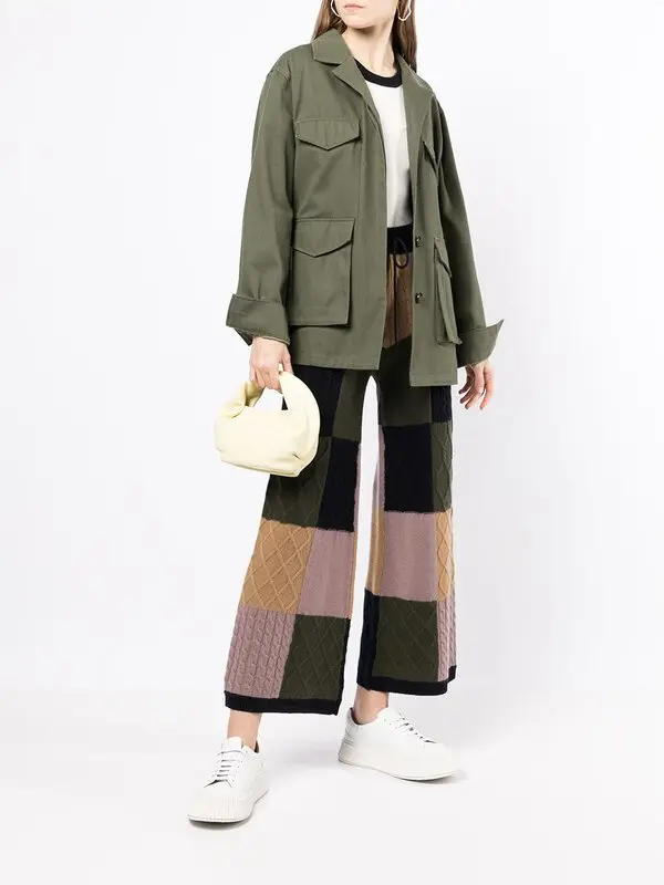 MADELEINE THOMPSON Grus Checked Wool Trousers